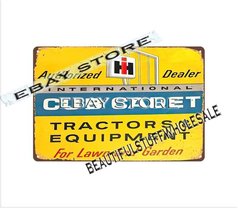 IH Cub Cadet tractor farm lawn garden equipment metal tin sign ...