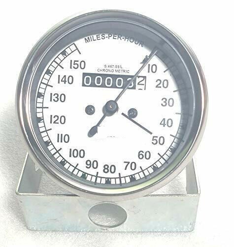 Speedometer Replica For Smiths gauges white face chrome bezel | eBay