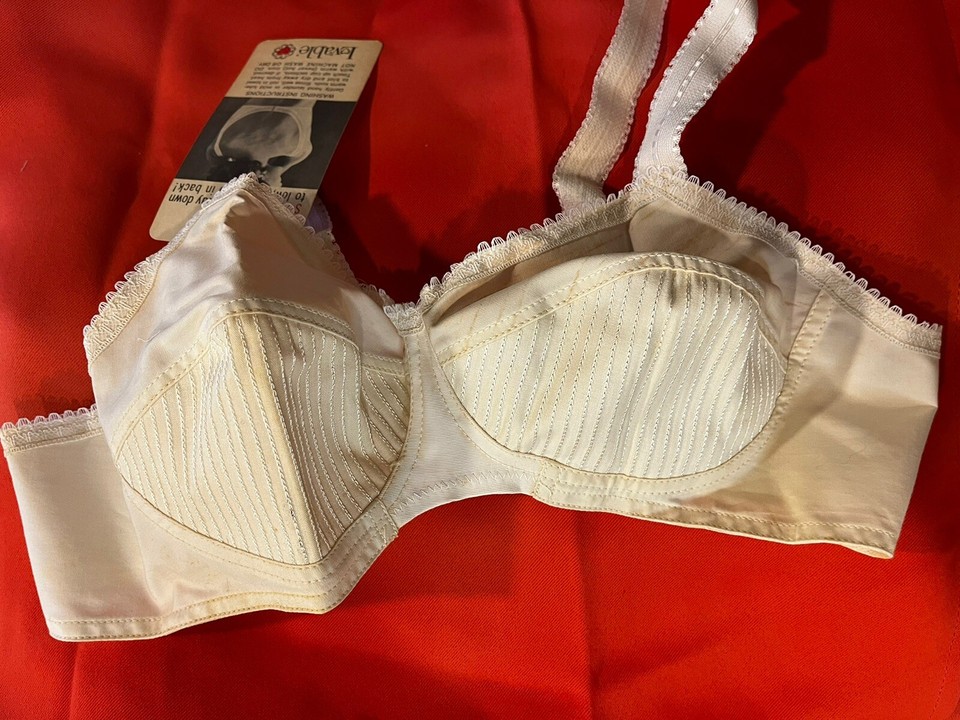 Vintage Lovable Bullet Bra Cotton 36 A 1950s 1960s wireless Cone New W ...