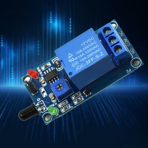 IR Flame Sensor Module Sensitivity Fire Alarm Detection Relay Module DC ...