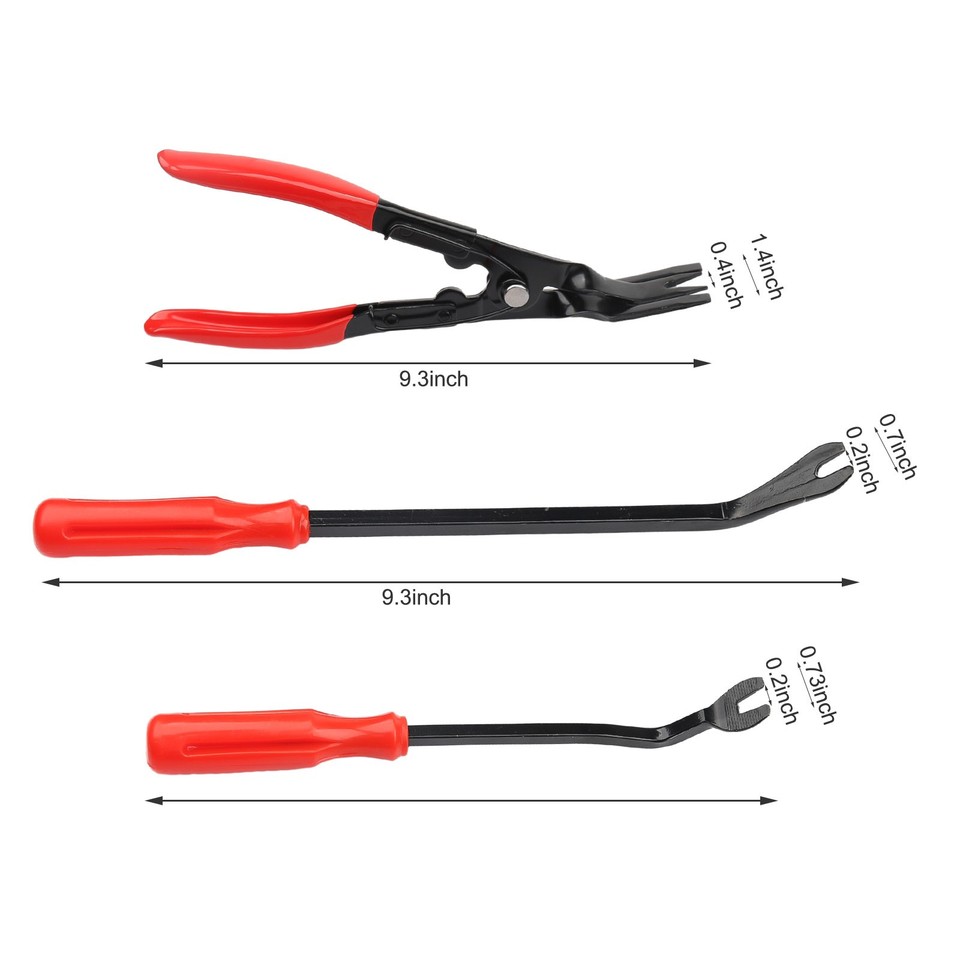 3Pcs Auto Clip Pliers Set and Fastener Remover, Car Trim Rivet Removal ...