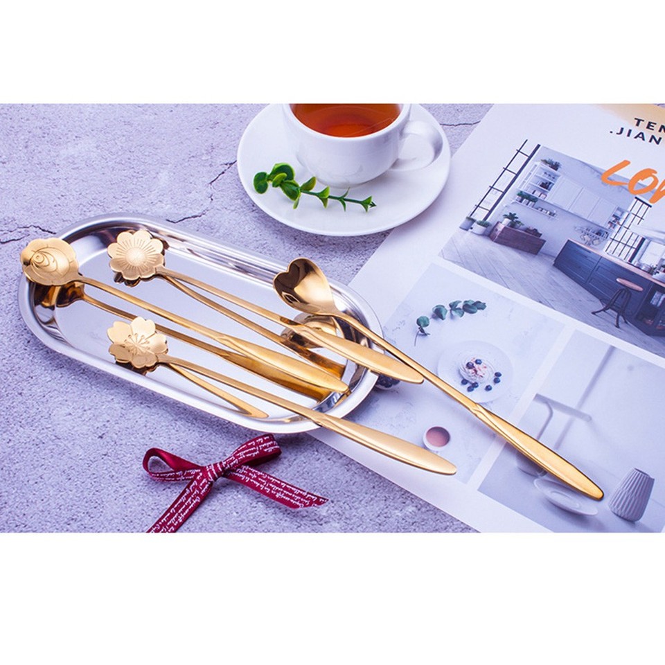 3 Pcs Stainless Steel Spoons Creative Long Handle Creative Shaped Heads ...