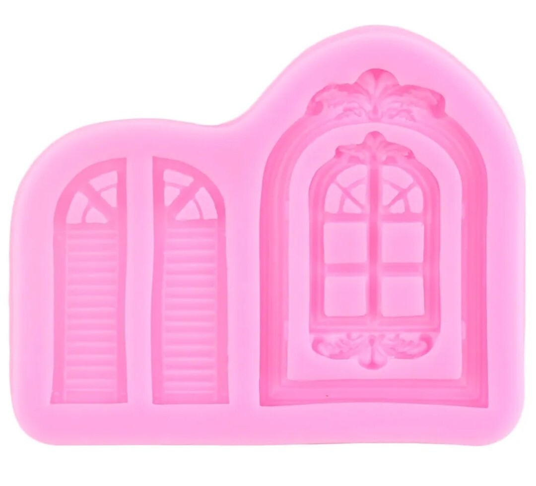 WINDOW SILICONE MOULD, HOUSE SHUTTERS MOLD, ICING CAKE DECORATION ...