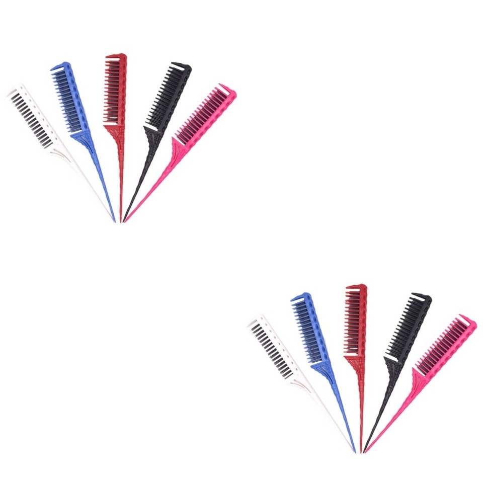 10 Pcs Plastic Comb Set Styling Comb Rat Tail Comb Plastic Hair Comb | eBay