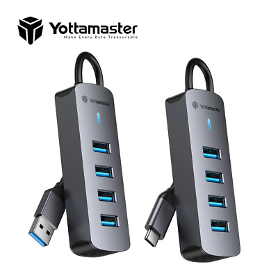 Yottamaster 4 Ports Hub USB 3.0 Multiple Adapter Extension Cable For ...