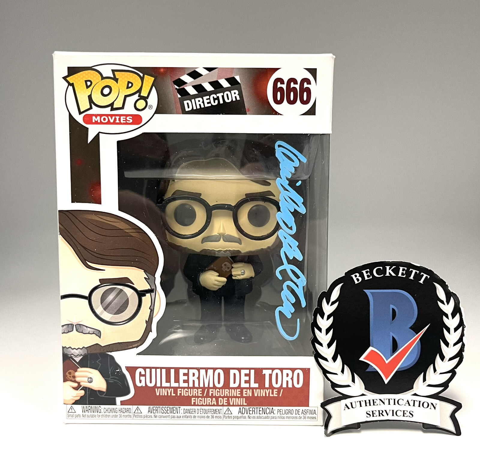 GUILLERMO DEL TORO SIGNED AUTOGRAPH FUNKO POP 666 THE SHAPE OF WATER ...
