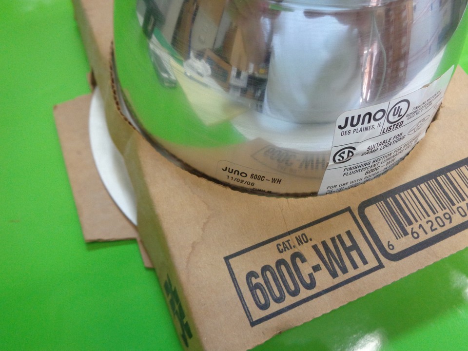 Juno Aculux Recessed Lighting 600C-WH 6" CFL WHITE Round Baffle Open ...