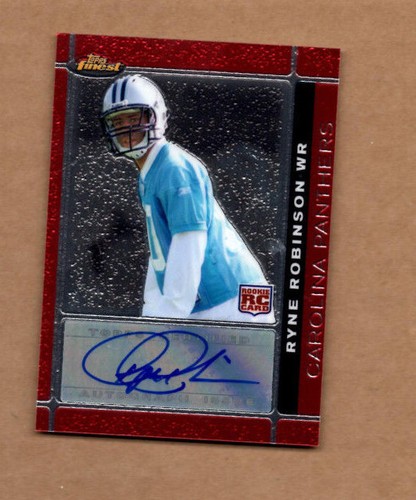 2007 Finest Rookie Autographs #143 Ryne Robinson Carolina Panthers | eBay