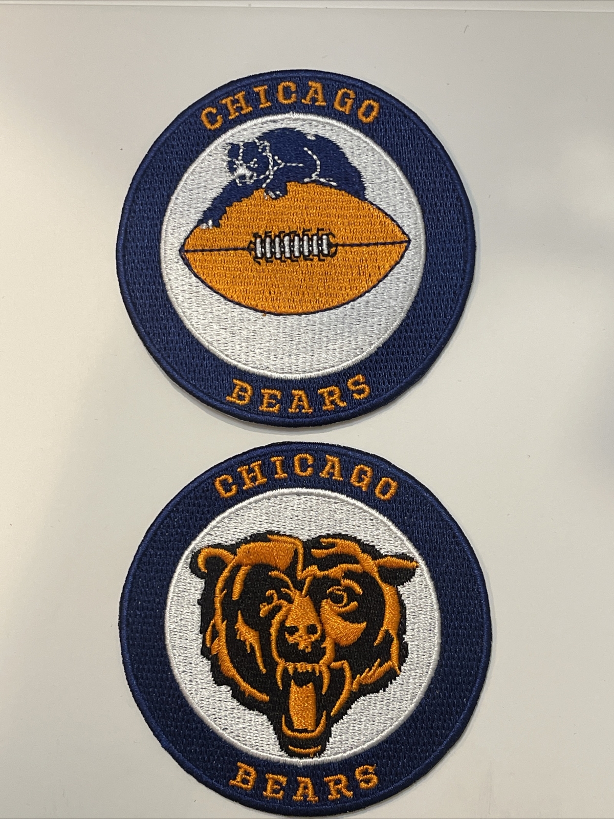 (2) Chicago Bears Vintage Embroidered Iron On Patches Patch Lot 3” X3 ...