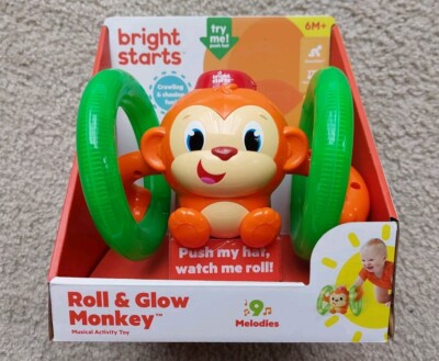 Kids 2 Bright Starts Roll & Glow Monkey Musical Activity Toy- NEW | eBay