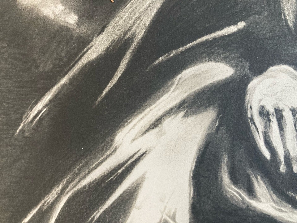 Beautiful Engraving Jean Revol Man Combat On Paper Strong 1960 Portrait ...