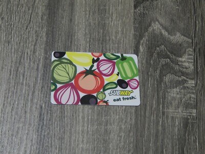 Subway Veggie Eat Fresh Gift Card NO $ VALUE -NEW-. | eBay