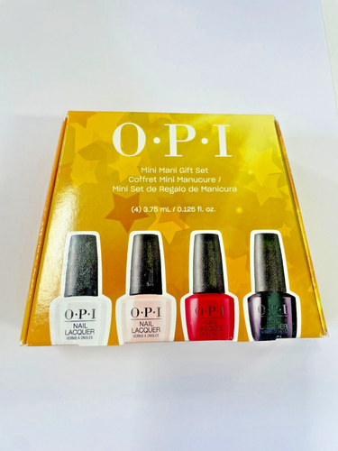 OPI MINI Mani Nail Polish Gift Set x4 3.75ml Bottles | eBay UK