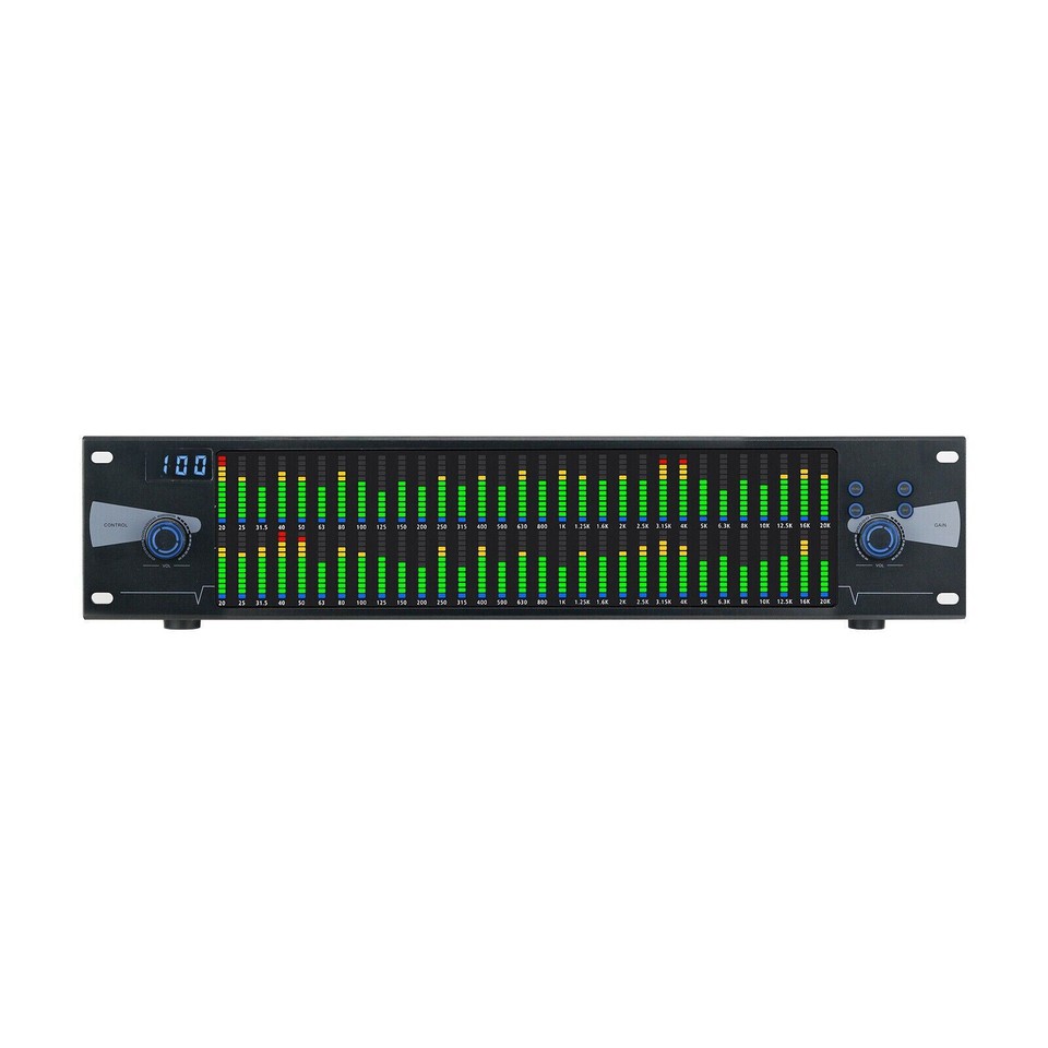 Professional Graphic Equalizer Digital Equalizer Dual 31-Band Spectrum ...