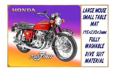 HONDA CB750 4, RED MOTORCYCLE - MOUSE MAT / SMALL PLACE MAT | eBay