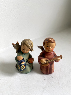 Vintage Goebel Hummels: Angel Figurines Guitar & Lantern 2” W Germany ...