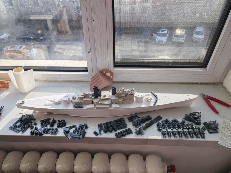 3D Printed 1/200 British HMS Vanguard Battleship Unpainted Model Kit ...