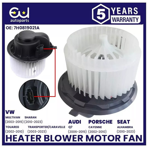 HEATER BLOWER MOTOR FAN FOR AUDI Q7 PORSCHE CAYENNE VW TRANSPORTER T5 ...
