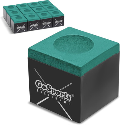 Premium Pool Cue Chalk Cube 12 Pack - Black, Blue, Red, or Green ...
