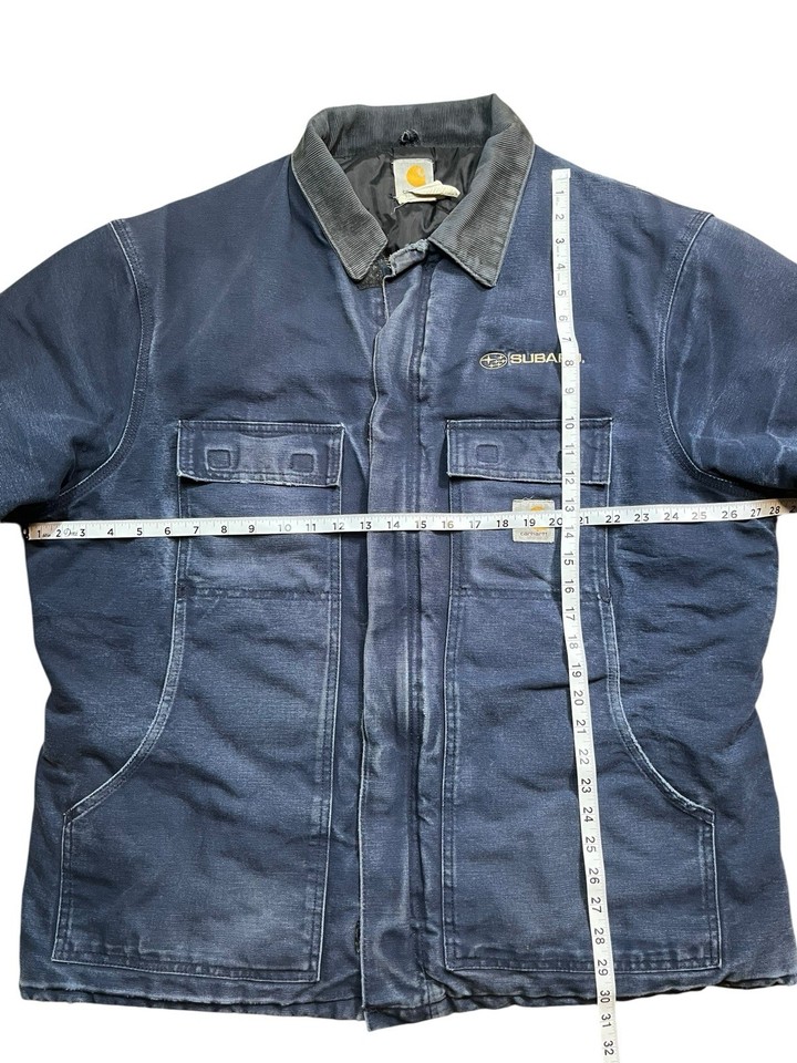 Vintage Distressed Carhartt Sun Faded Arctic Detroit Work Jacket Blue ...