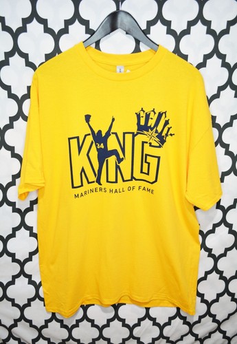 Seattle Mariners King Felix Hall of Fame Starbucks SGA yellow shirt ...