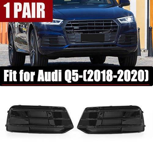 Front Bumper Fog Light Grille Grill Cover Black For Audi Q5 S-Line SQ5 ...