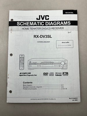 JVC RX-DV3SL Original Schematic Diagrams Free Shipping | eBay