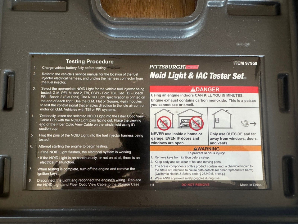 PITTSBURGH Automotive 97959 Noid Light and IAC Tester Like New | eBay