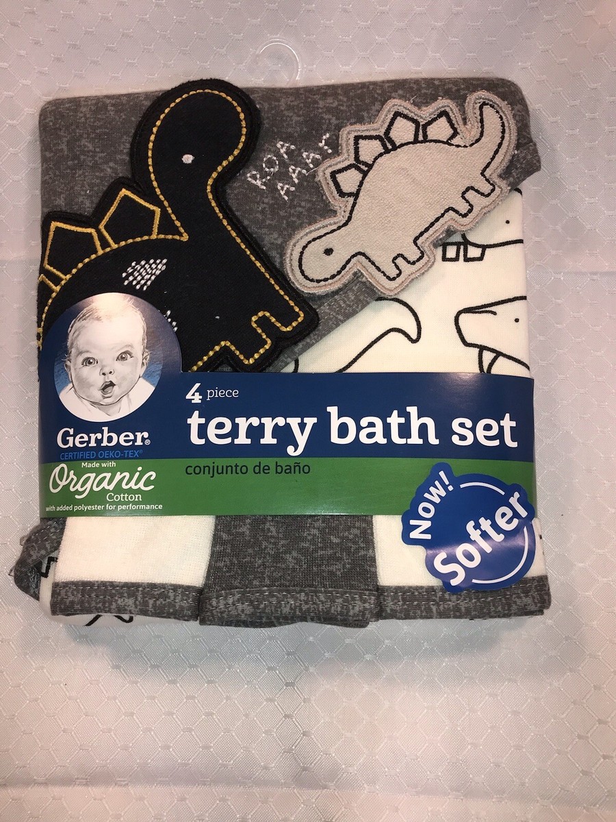 Gerber Baby Logo Bath Gerber 4 Piece Baby Girls White Unicorn Towel