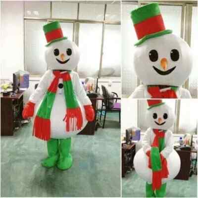 Snowman Mascot Costume Cosplay Party Christmas Fancy Dress Parade ...
