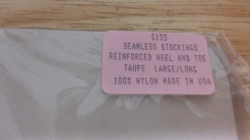 Vintage Stockings S155 Seamless Reinforced Heel & Toe Taupe Long 100% ...