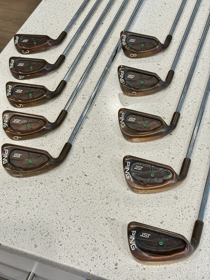 Left Handed BERYLLIUM COPPER Ping ISI Irons Matching Set 3-LW Green Dot ...