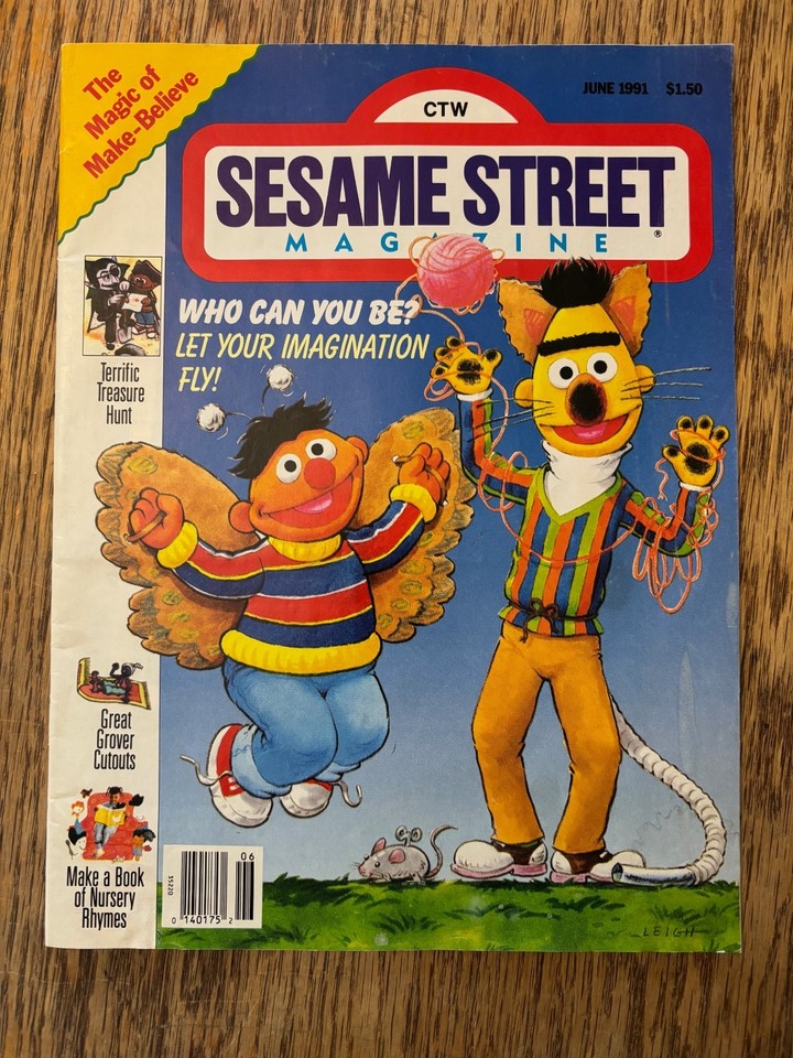Lot of 4 Vintage 1991 Sesame Street Magazines, plus Sesame Street ...