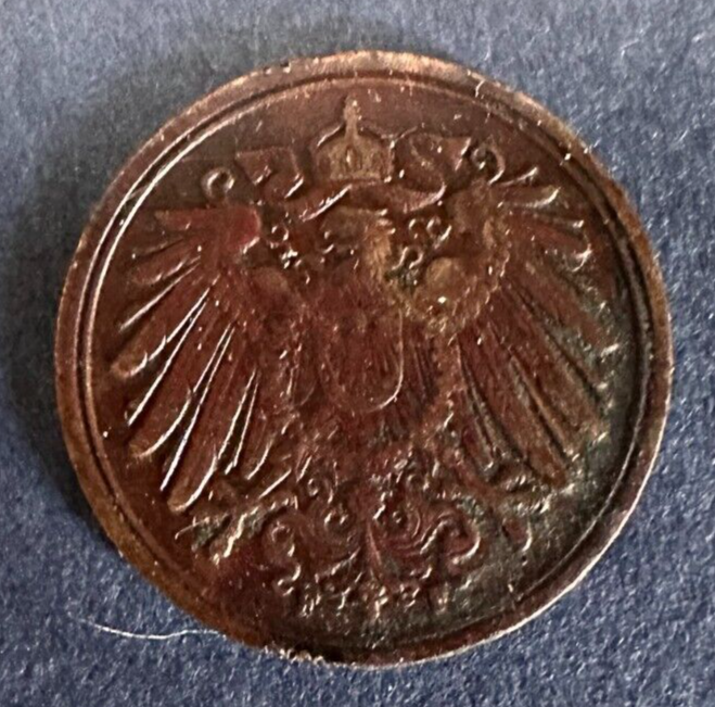 1910 F German Empire 1 Pfennig; Copper XF Coin | eBay