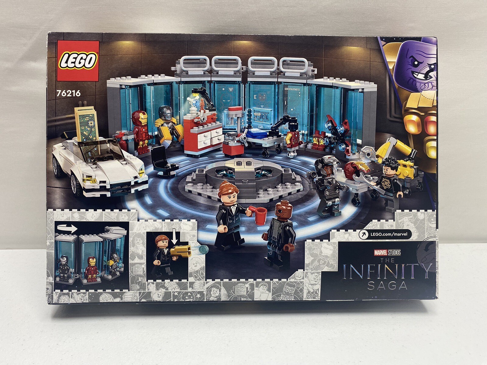 LEGO Marvel : 76216 Iron Man Armory 496 pièces *retraité 2023* nouvelle ...