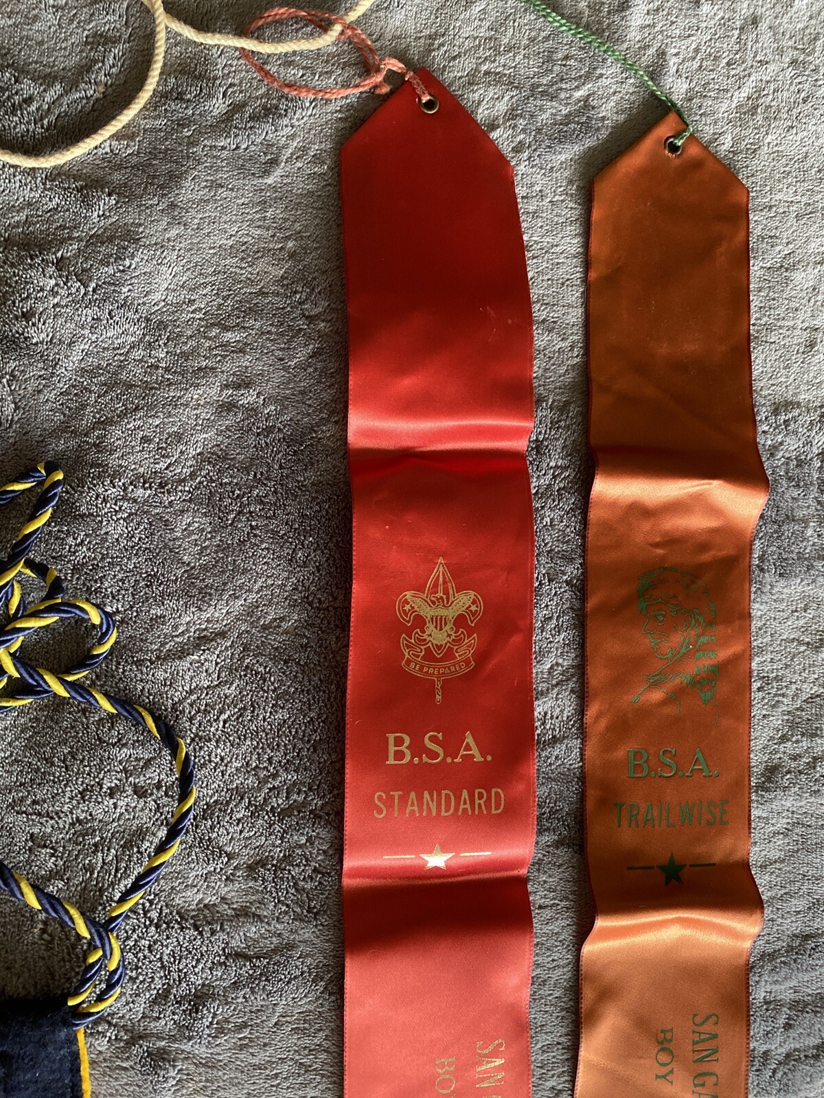 Vintage 1950s BSA Standard Trailwise Camporee Ribbons Awards Ropes Rare ...