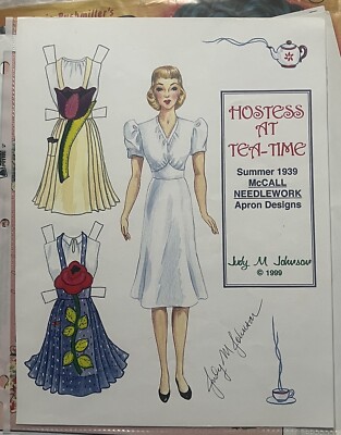 Judy Johnson 1999 Paper Doll Page “Hostess at Tea-Time” Summer McCall ...