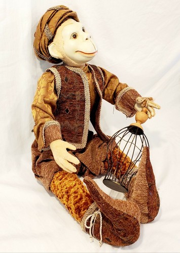 Stuffed Shelf Sitting Monkey Vintage | eBay