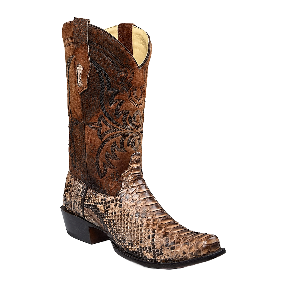 Corral Men's Brown Python Narrow Square Toe Western Boots A4550 | eBay
