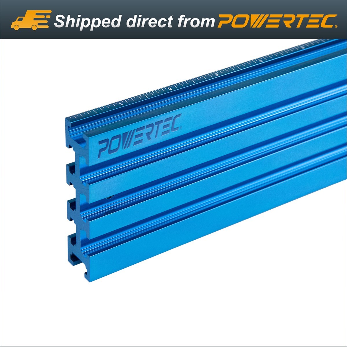 POWERTEC 3 x 24" Aluminum Multi T-Track Fence with Laser Measure Left ...