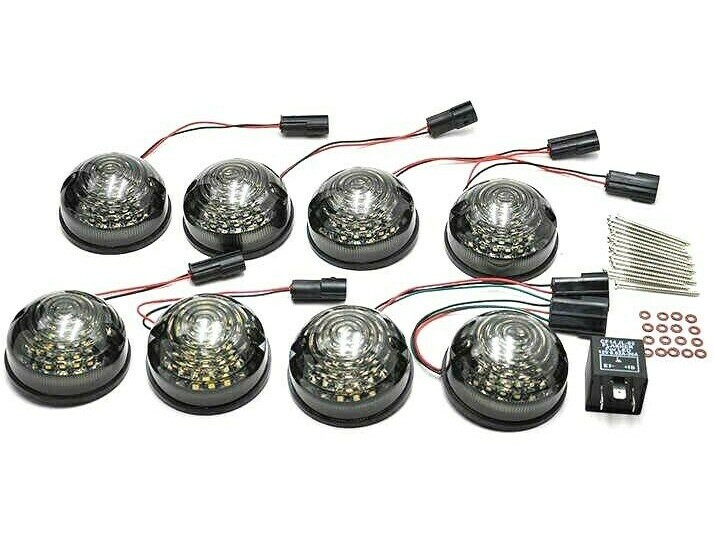 LAND ROVER DEFENDER 90 1983–2016 LED LIGHT KIT 73MM SMOKED LENS VINSTAR ...