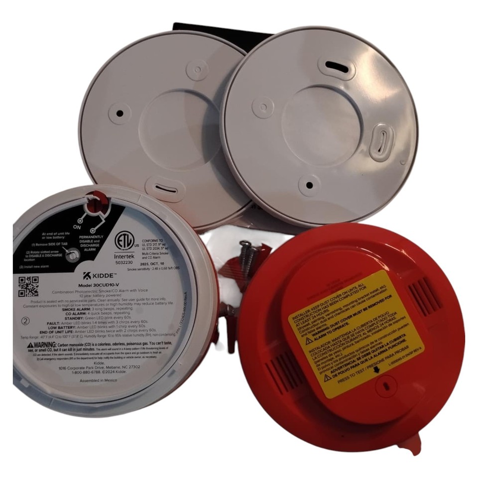 Kidde Smoke & Carbon Monoxide Detector Battery Powered Voice Alerts 2 ...