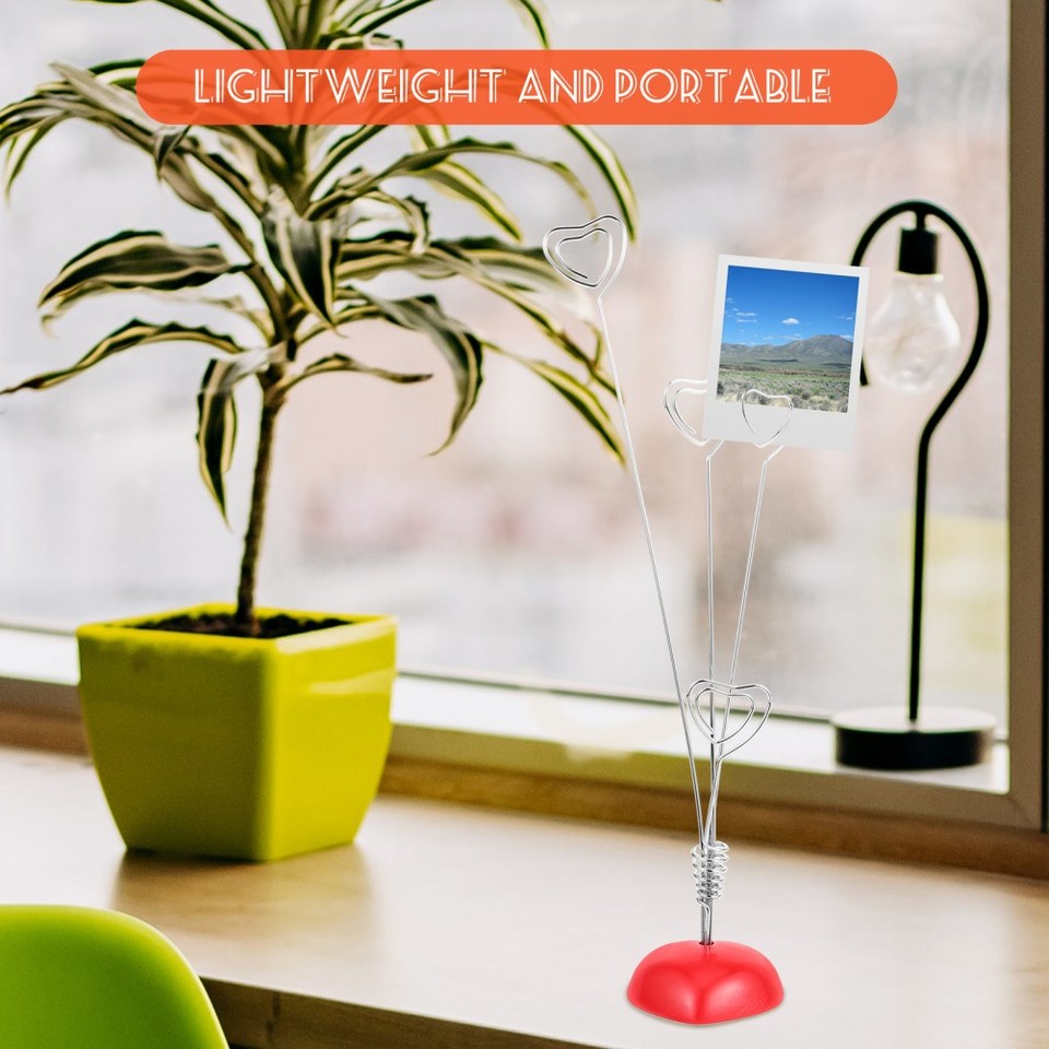 Heart Shape Photo Holder Note Memo Clip Tree ( +Red) Photo holder clip ...