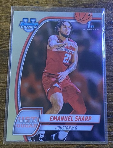 Emanuel Sharp 2024 Bowman Chrome University 1st Bowman #23 Houston ...