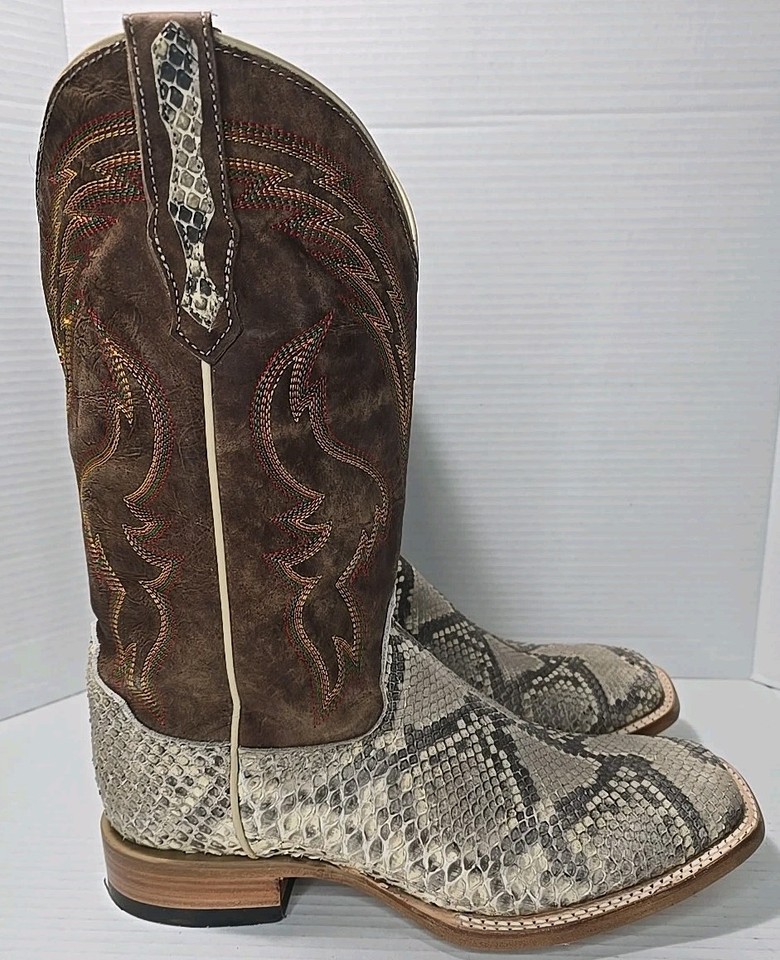 Size 10.5 Cody James Men's Exotic Python Western Boots - Broad Square ...