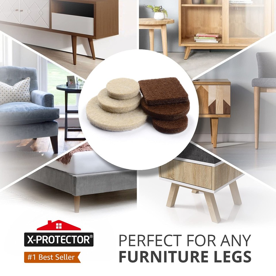Felt Furniture Pads 133 PCS Premium Furniture Pads - Felt Pads ...
