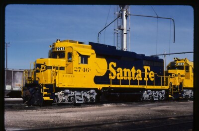Railroad Slide - Santa Fe Railway #2746 GP30 Locomotive 1987 ATSF Train ...