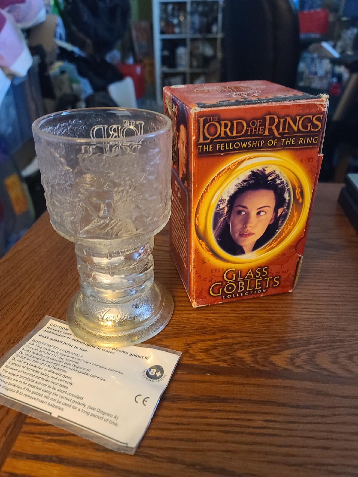 Lord of the Rings Fellowship of the Ring Glass Goblet ARWEN Burger King ...