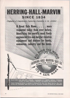 1947 Ad * Herring Hall Marvin Safe Co. Hamilton OH Since 1834 It's a ...