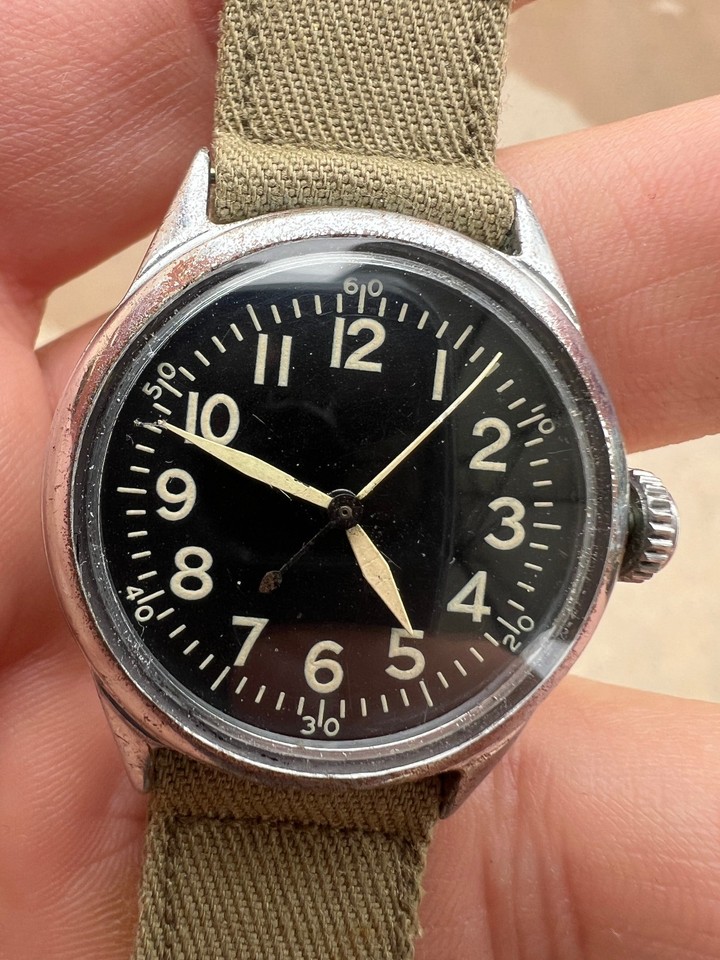 Vintage Elgin military watch A-11 ww2 Famed 539 hack rare 16 Jewel 40's ...